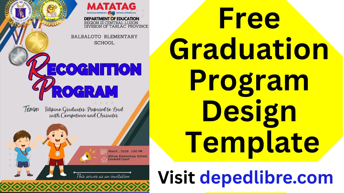 Kindergarten Graduation Program Template - Download here FREE!